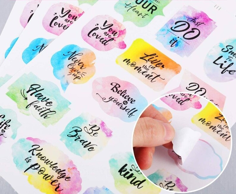Positive Inspirational Quote Sticker Sheet - Etsy