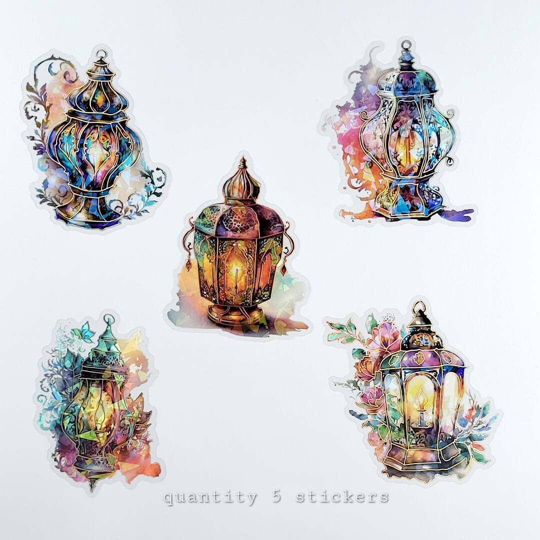 3in Colorful Holographic Lantern Vinyl Sticker Decals - Etsy