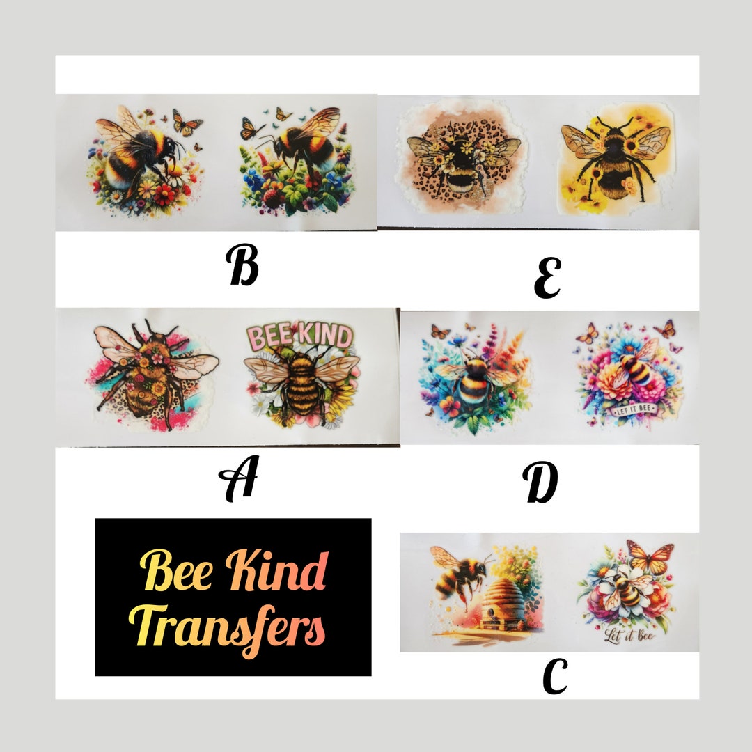 8x3 Bee Kind Decal Sheets 5 Seperate Images to Choose From. Vinyl ...