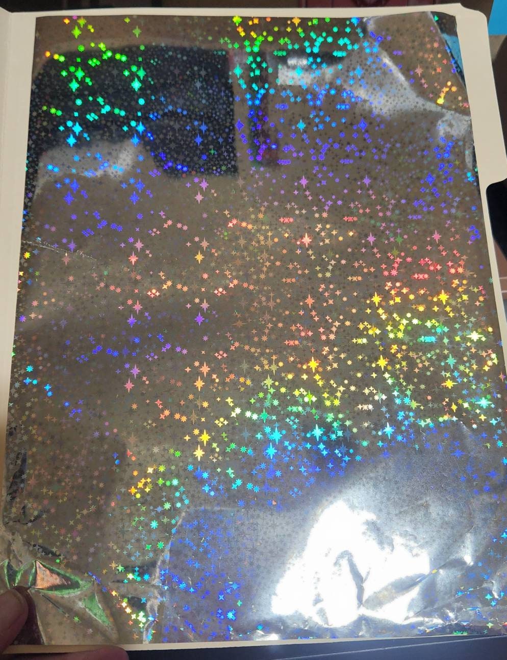 Holographic Silver Stars Transfer Foil Sheet - Etsy