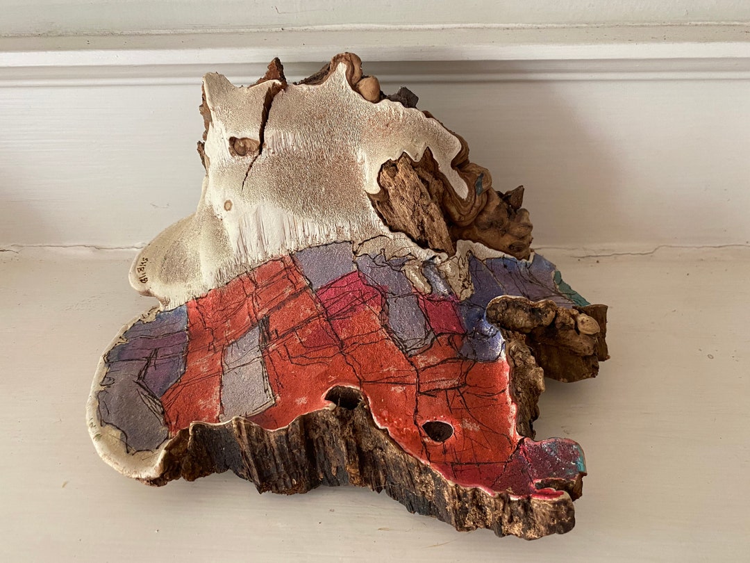 Artist's Conk Mushroom Art Red&blue States Ink USA - Etsy