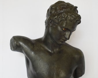Greek Bronze Statue of Marathon Boy , Bust of Greek Sculpture From ...