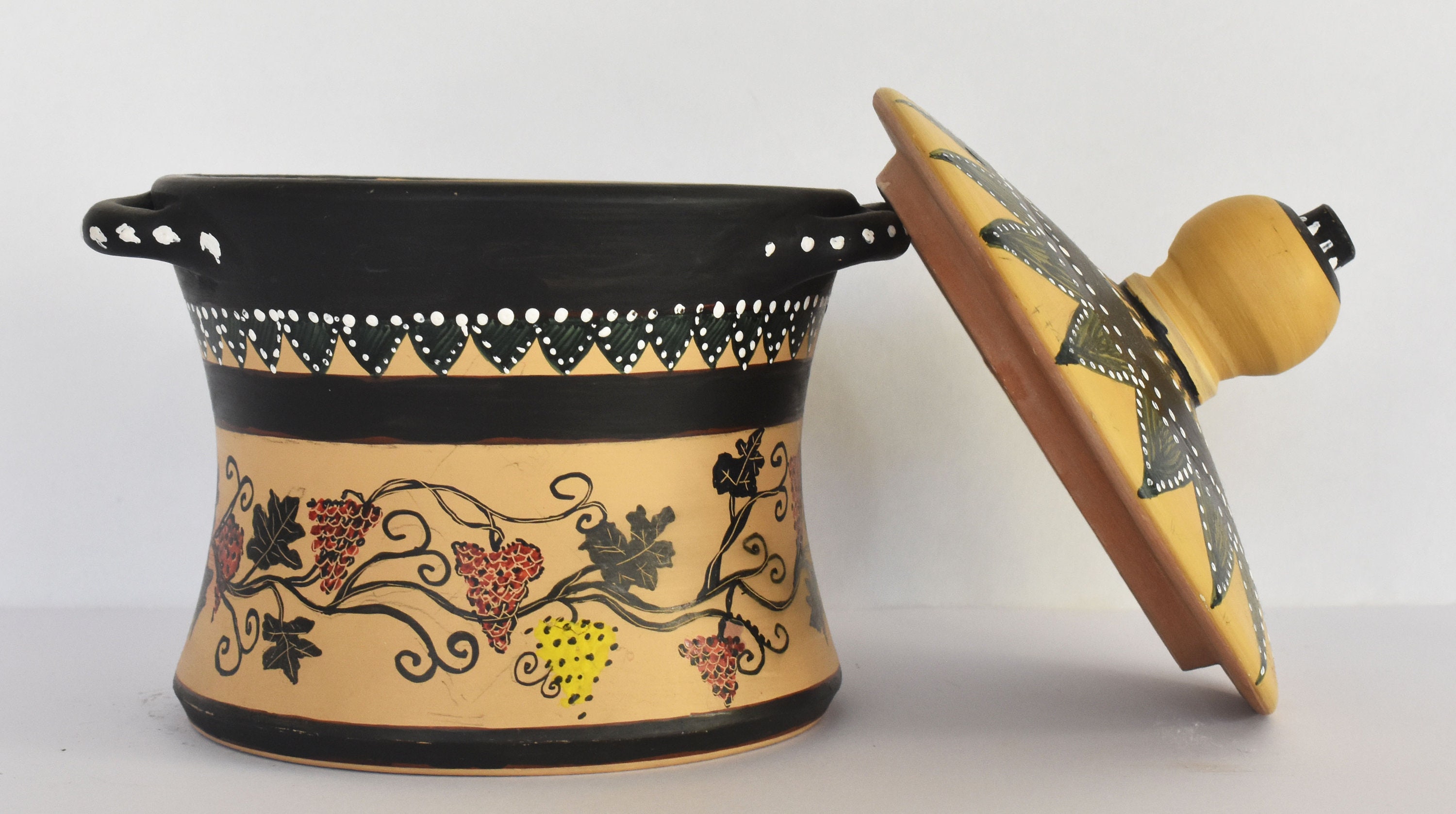 Ancient Greek Pyxis Bunches of Grapes Symbol of Dionysus - Etsy