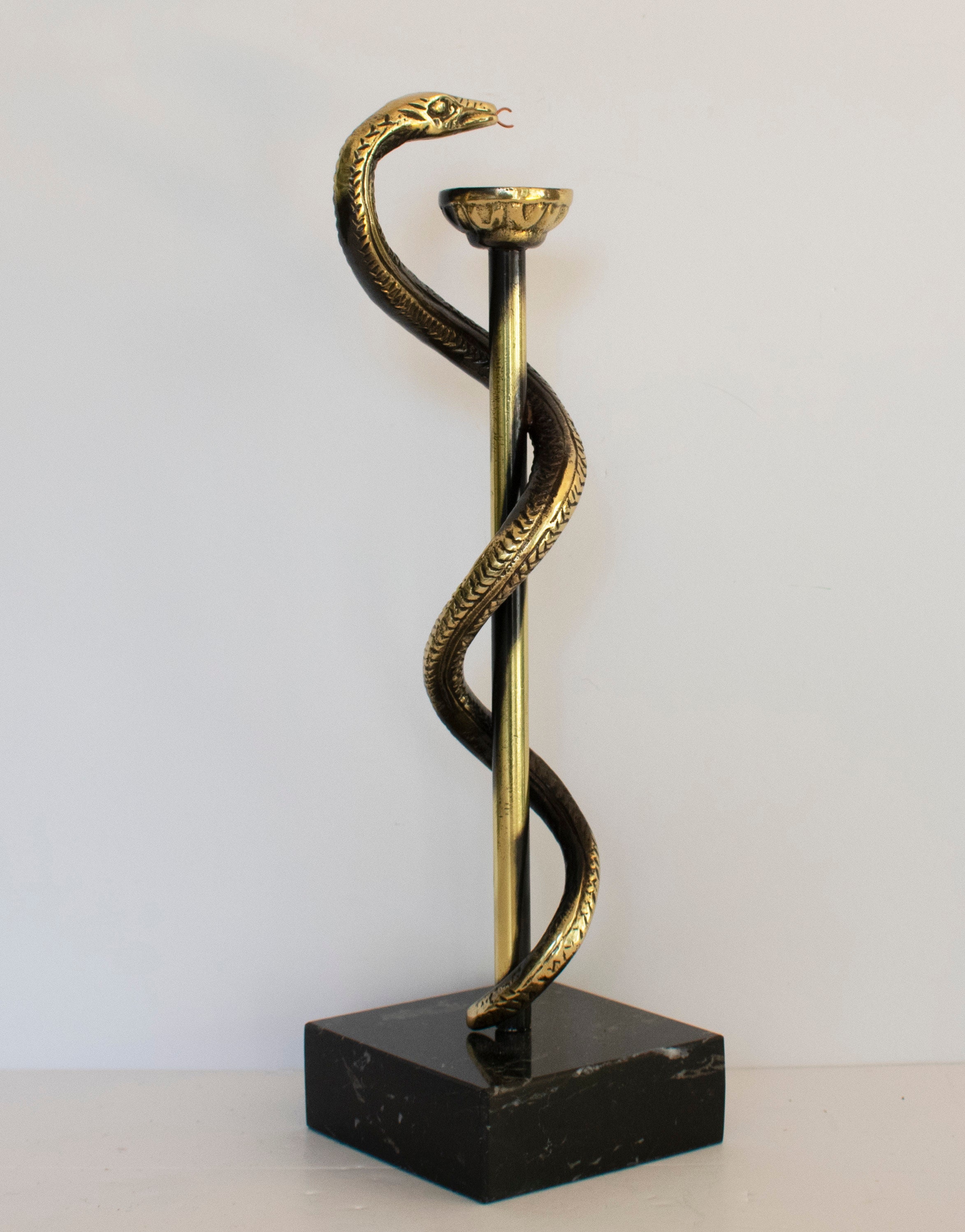 Rod of Asclepius Serpent-entwined Rod Wielded by the God - Etsy