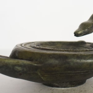 Bronze Oil Lamp - Octopus Design With Snake - Ancient Greek ...