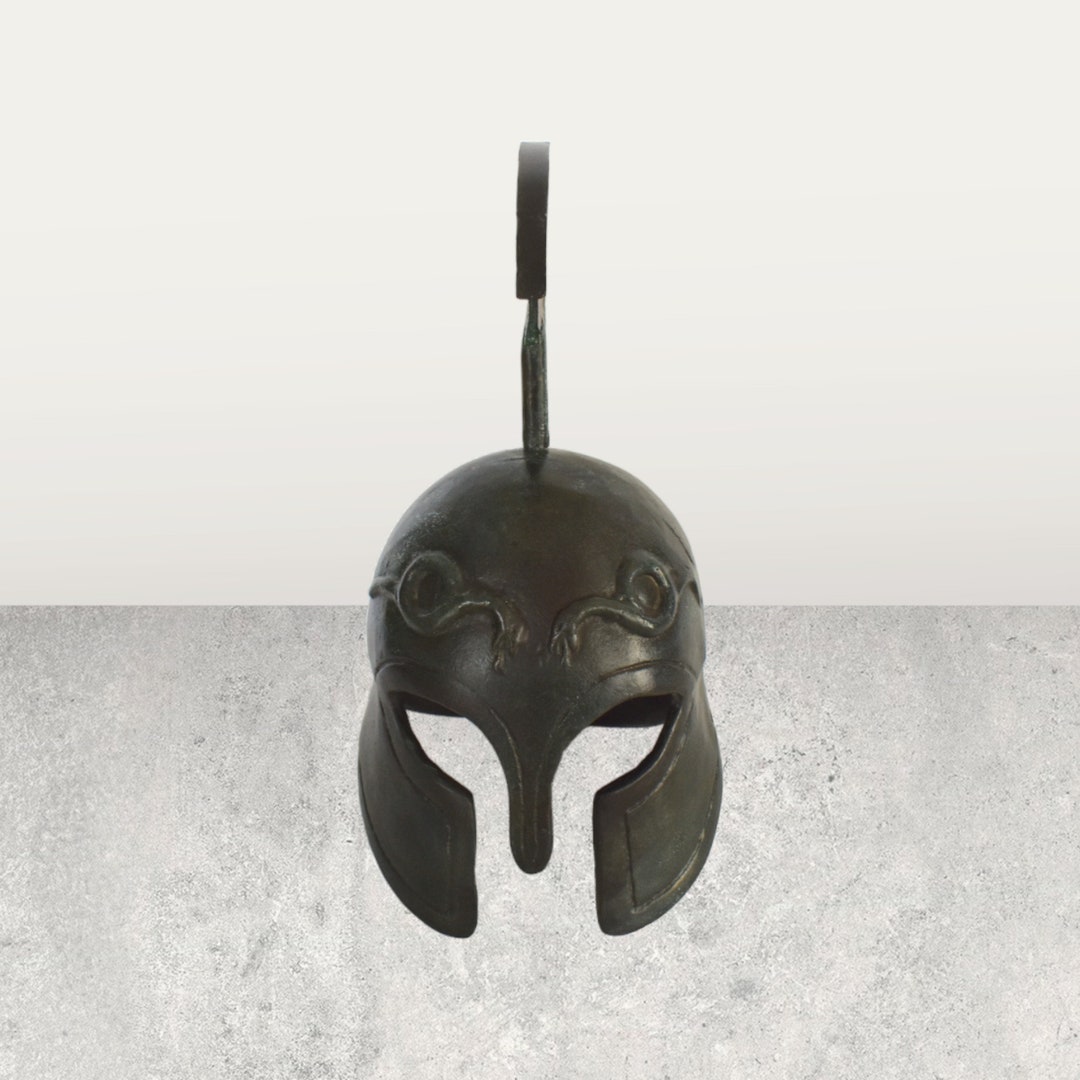 Ancient Greek Spartan Corinthian Helmet - With Snakes - Pure Bronze ...