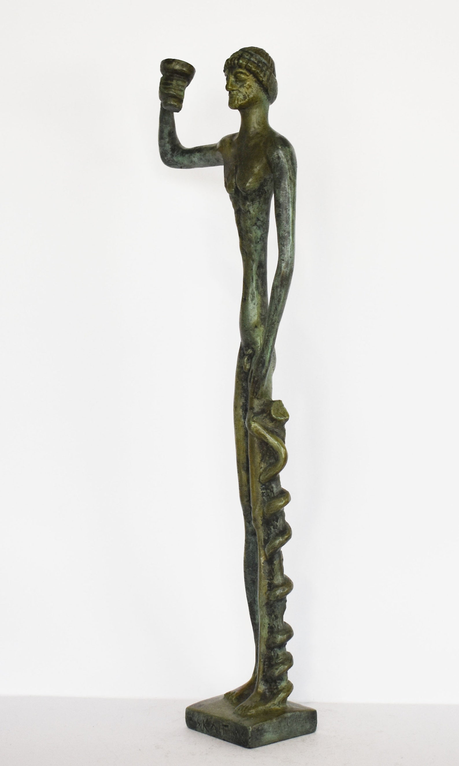 Asclepius Statue Ancient Greek God of Medicine Pure Bronze | Etsy