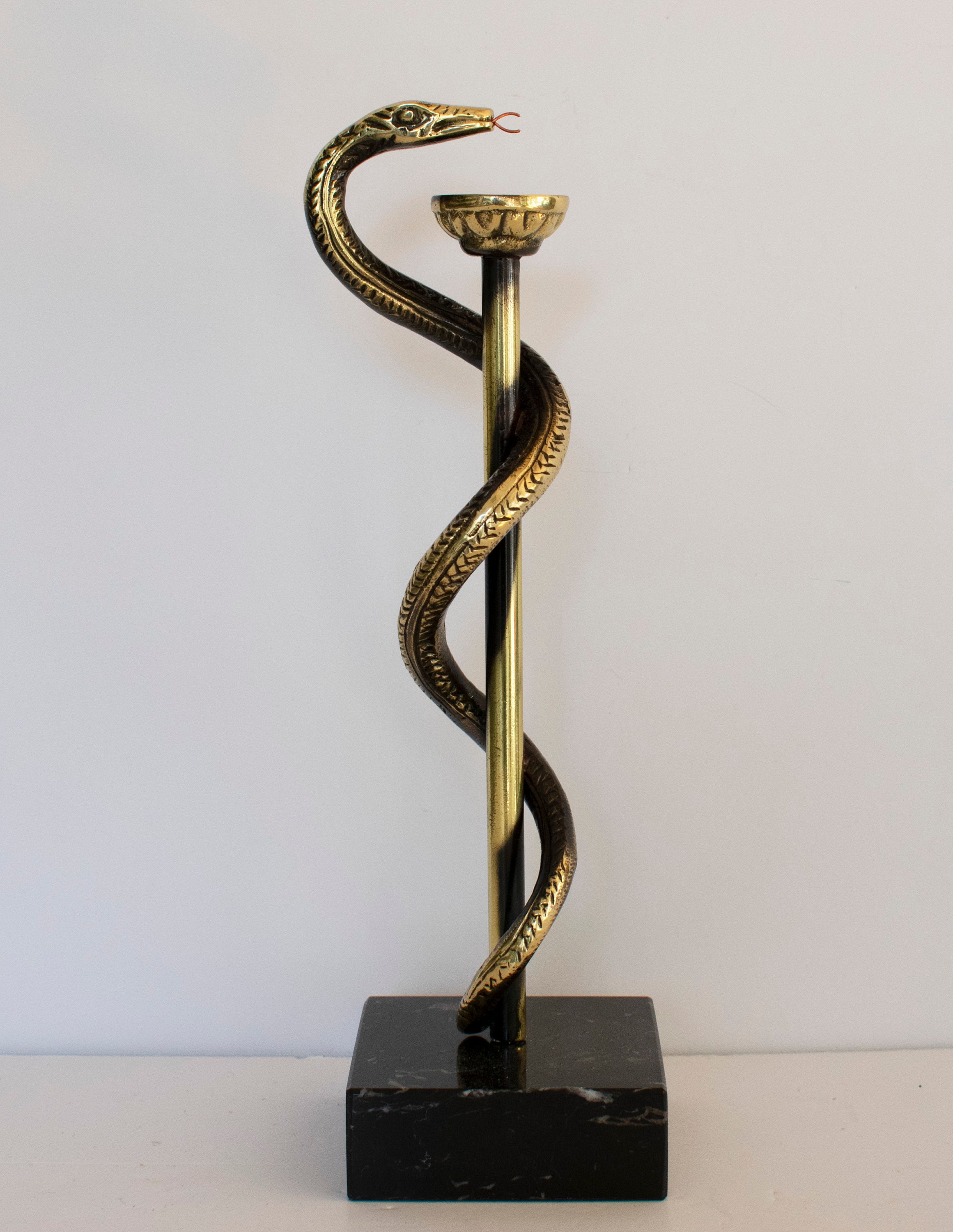 Rod of Asclepius Serpent-entwined Rod Wielded by the God - Etsy