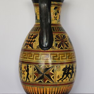 Ancient Greek Vase - Warriors, Marathon Runners,chariot - Ceramic Piece ...