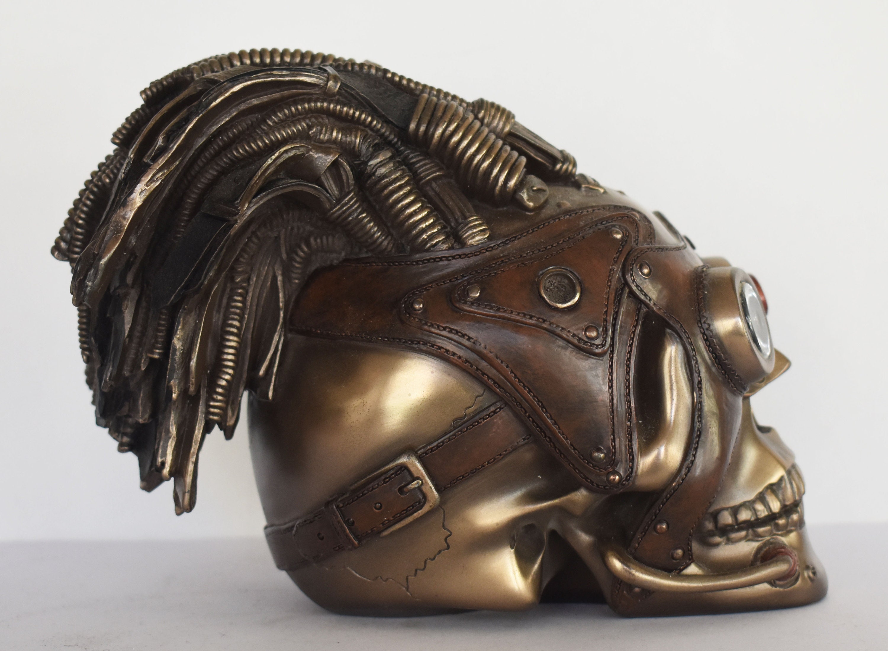 Scull Steampunk Modern Art Decoration Cold Cast Bronze - Etsy