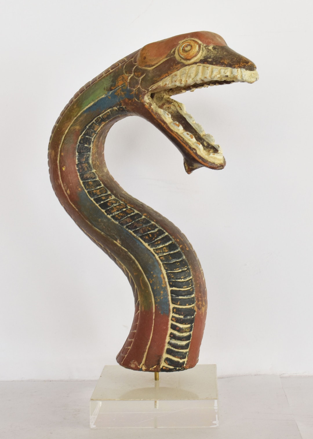Greek Polychrome Head of a Serpent - 6th Century BC.- Athens ...