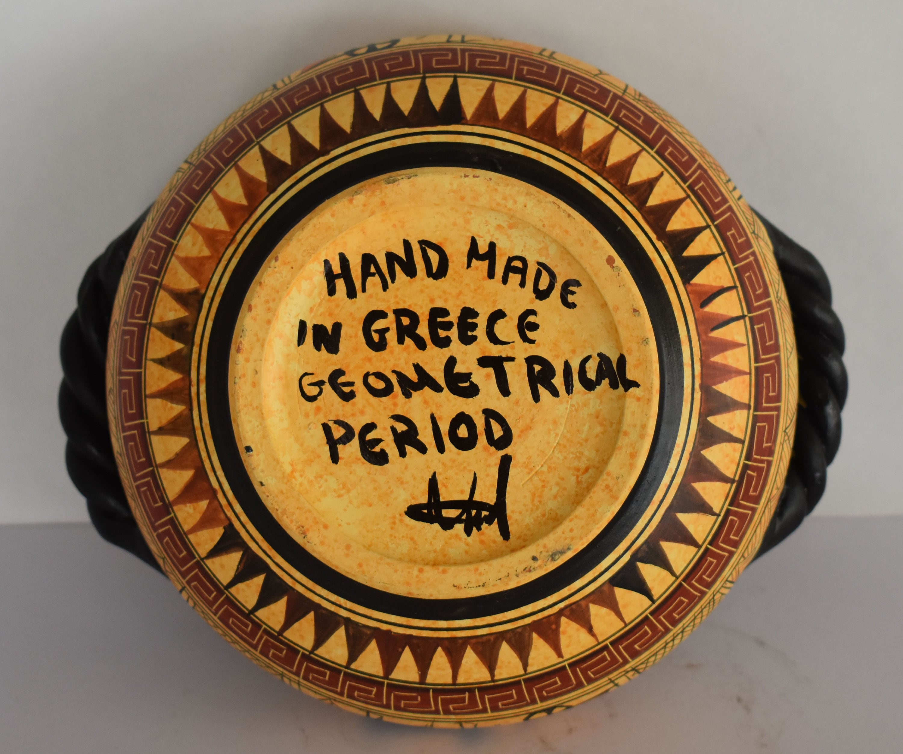 Geometric Period Pyxis Man on a Chariot Meander Design | Etsy