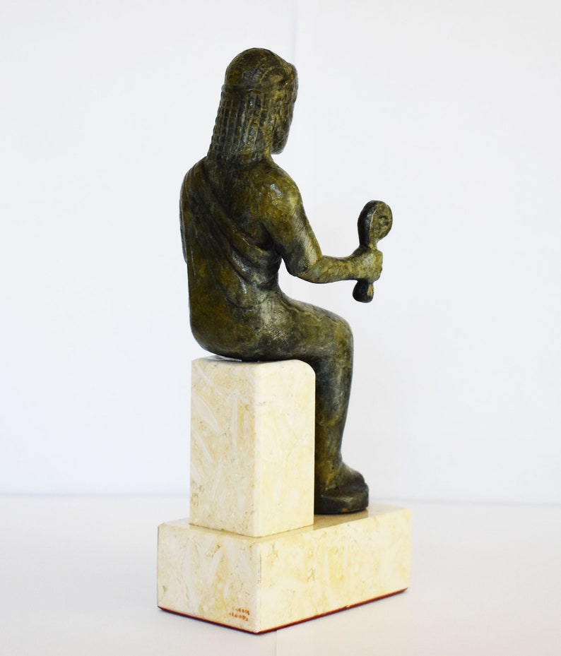 Zeus Lykaios enthroned Holds the Thunderbolt From - Etsy