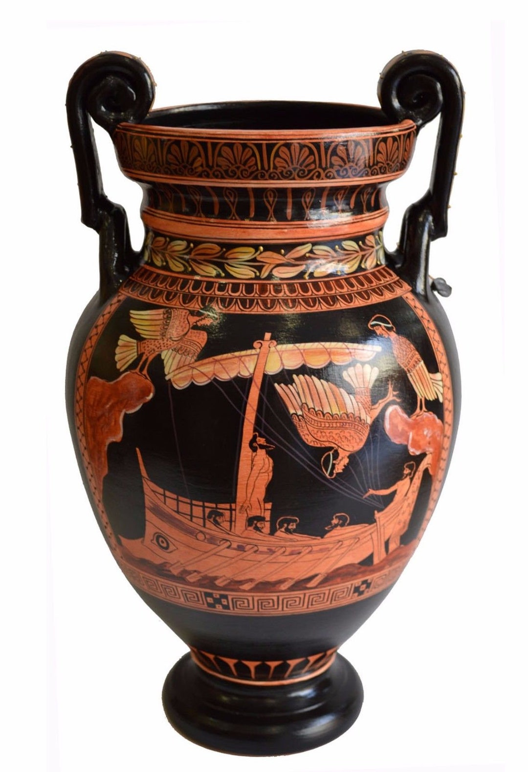 Odysseus Passing the Sirens - Red Figure Volute Krater Vase - Etsy