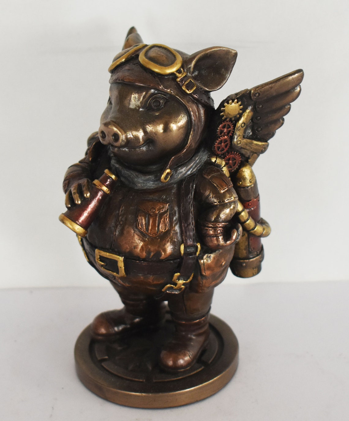 Pig Statue Explorer Steampunk Modern Art Decoration | Etsy
