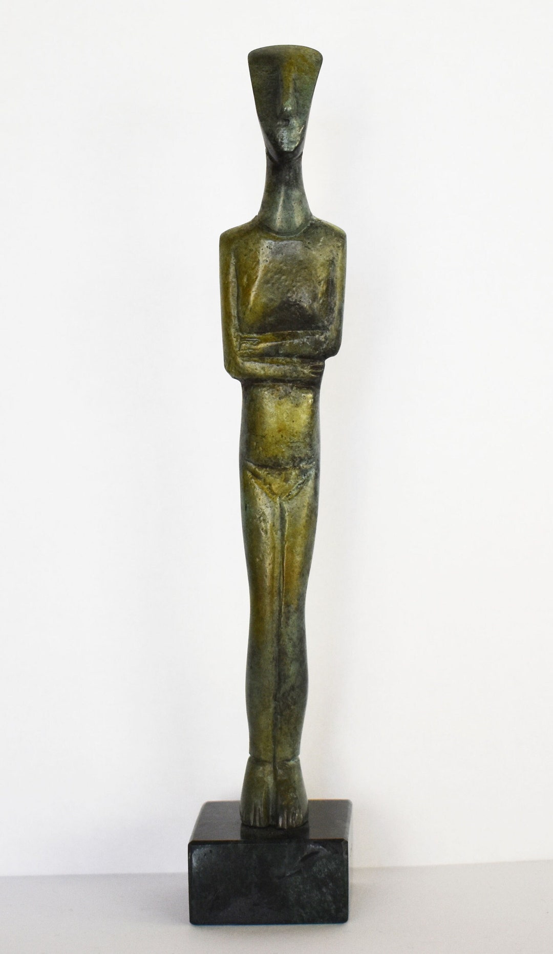 Cycladic Female Idol Figure From Keros Island, Greece Marble Base Small ...