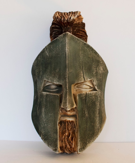Leonidas Mask Spartan King Leader of 300 Battle of - Etsy