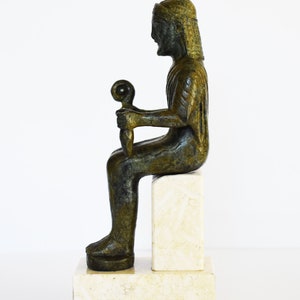 Zeus Lykaios -enthroned, Holds the Thunderbolt - From Lycosura, the ...