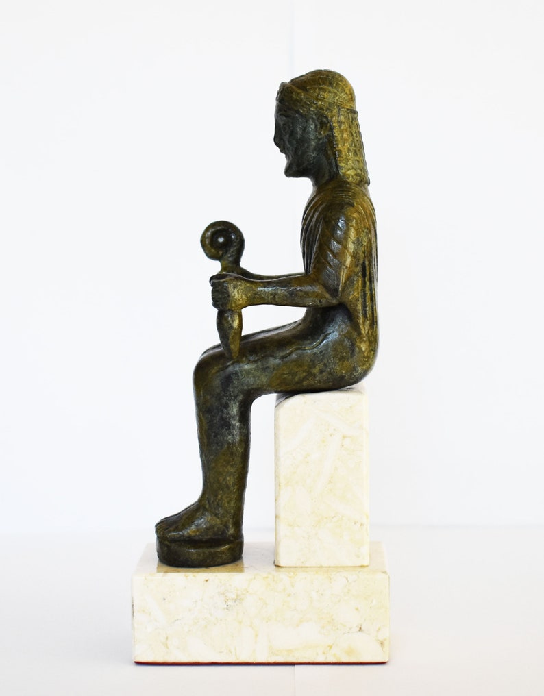 Zeus Lykaios enthroned Holds the Thunderbolt From - Etsy