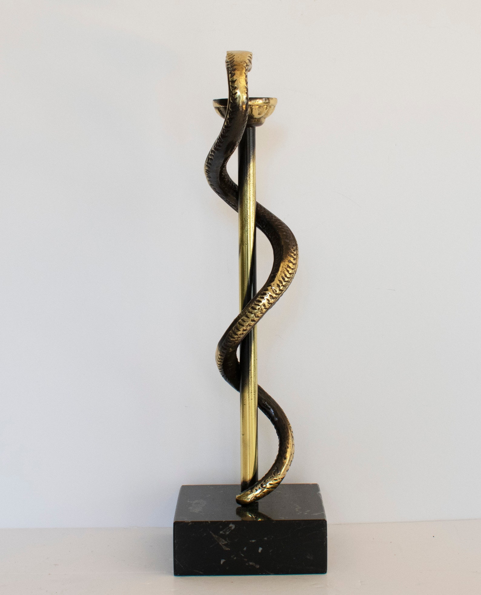 Rod of Asclepius Serpent-entwined Rod Wielded by the God - Etsy