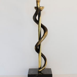 Rod of Asclepius - Serpent-entwined Rod Wielded by the God Asclepius, a ...