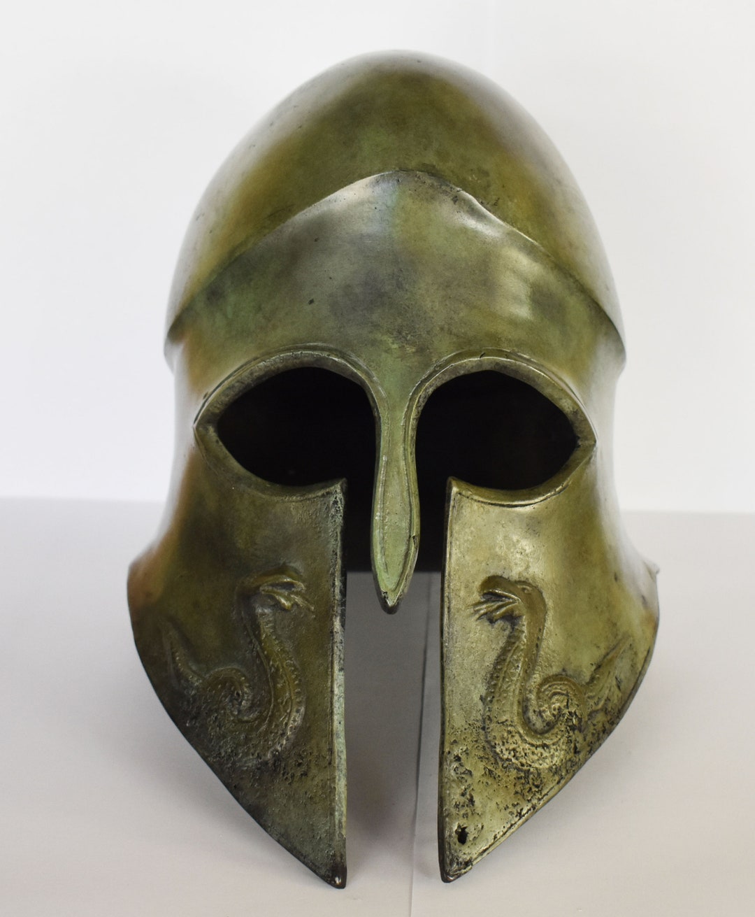 Ancient Greek Corinthian Helmet - From Olympia - Snakes Motif - Museum ...