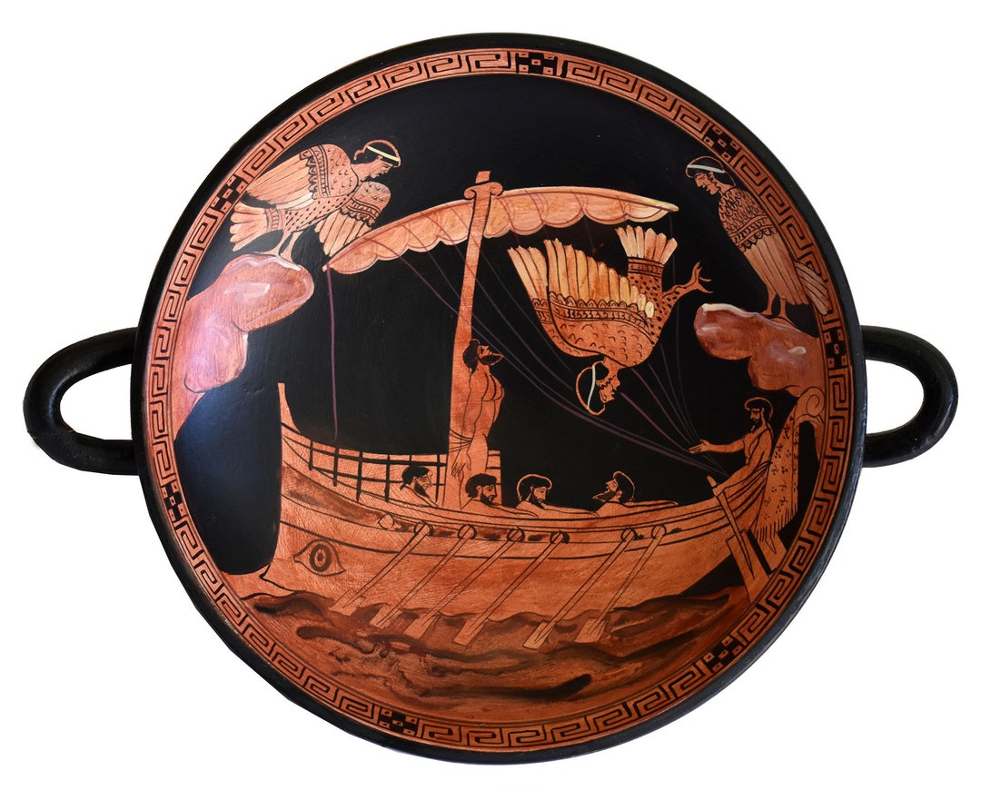 Odysseus Passing the Sirens - Red Figure Small Kylix Vase by Siren ...