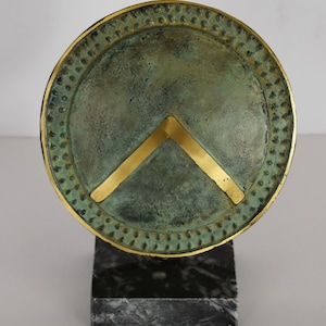Antico scudo spartano greco simbolo Λ Re Leonida, 300 Battaglia delle ...