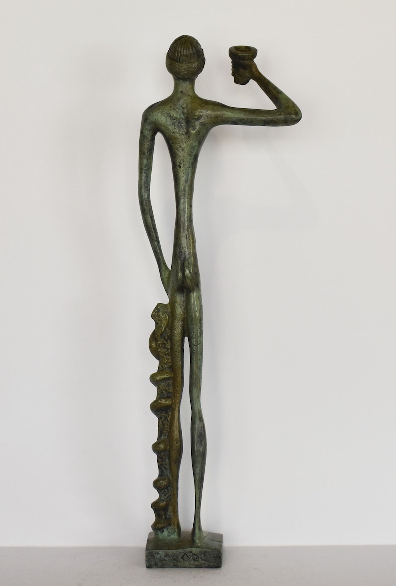 Asclepius Statue Ancient Greek God of Medicine Pure Bronze - Etsy