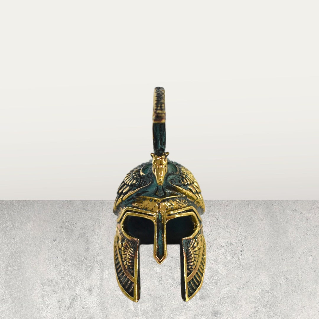 Ancient Greek Spartan Corinthian Helmet - Pure Bronze Statue - Etsy