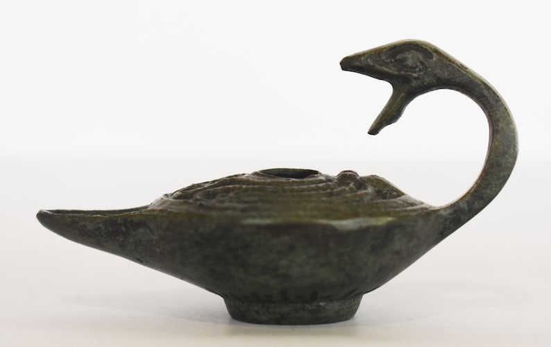 Bronze Oil Lamp Snake and Octopus Design Ancient Greek - Etsy