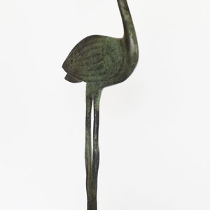 Ancient Greek Stork - Pure Bronze Sculpture - Marble Base - Symbol of ...