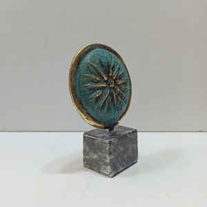 Ancient Greek Macedonian Shield Vergina Sun Royal Symbol Marble Base ...