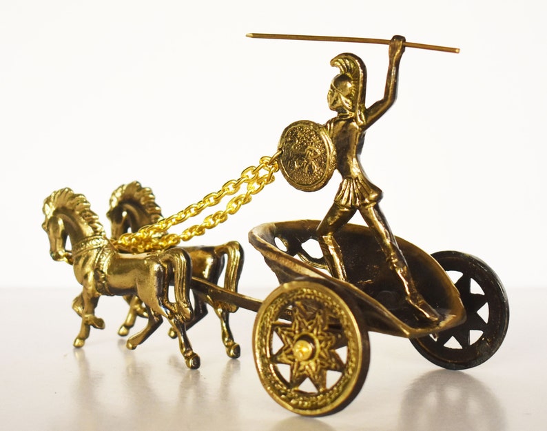 Achilles On Chariot Greek Hero Son Of Thetis And Peleus Etsy