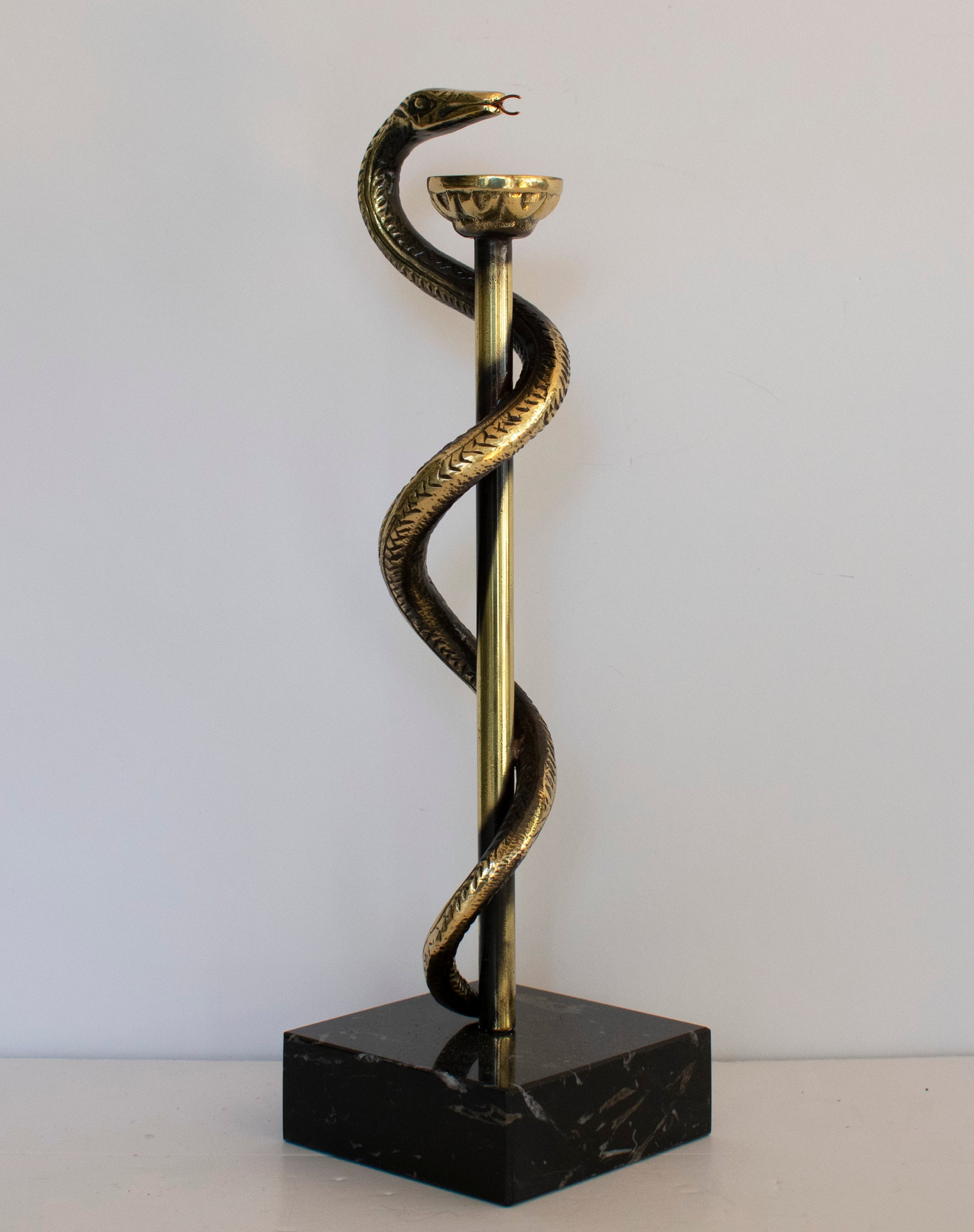 Rod of Asclepius Serpent-entwined Rod Wielded by the God - Etsy