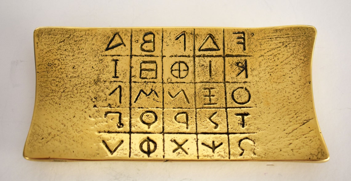 Plate Ancient Greek Alphabet the Ancestor of the Latin and - Etsy