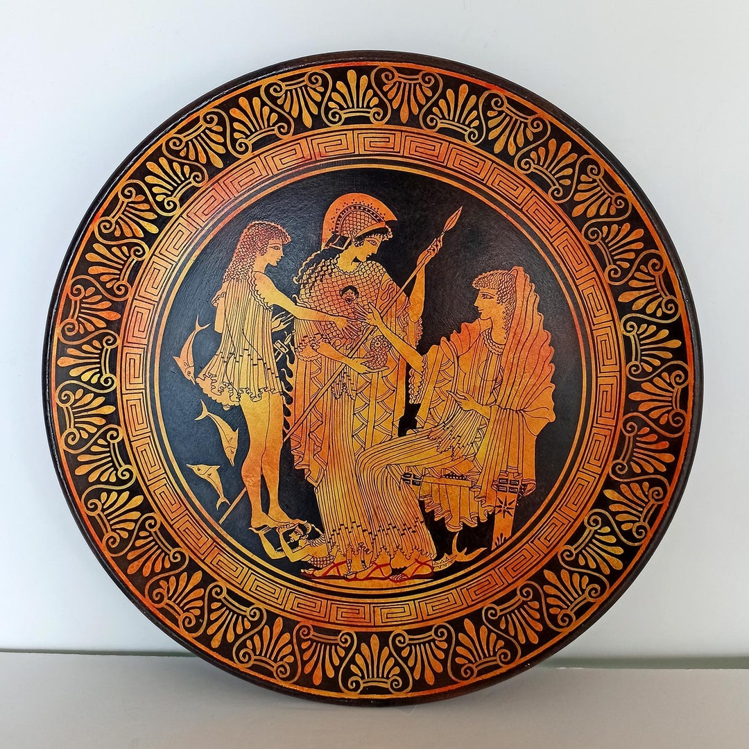 Amphitrite, Athena and Theseus - Red Figure - 500-490 B.C. - Louvre ...