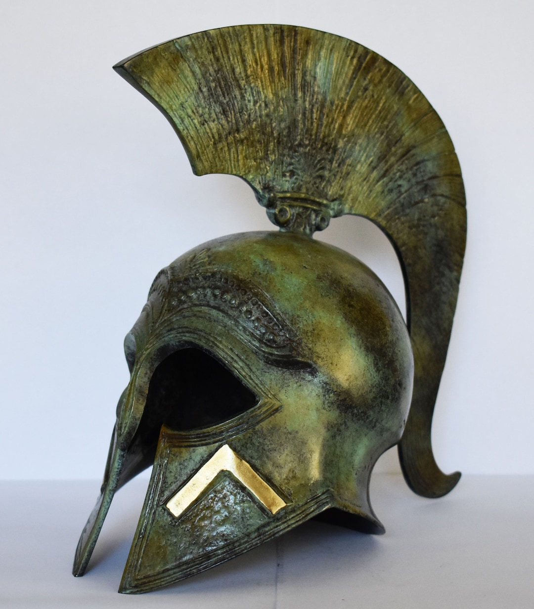 Ancient Greek Spartan Helmet - Λ Symbol - Museum Reproduction - Pure ...