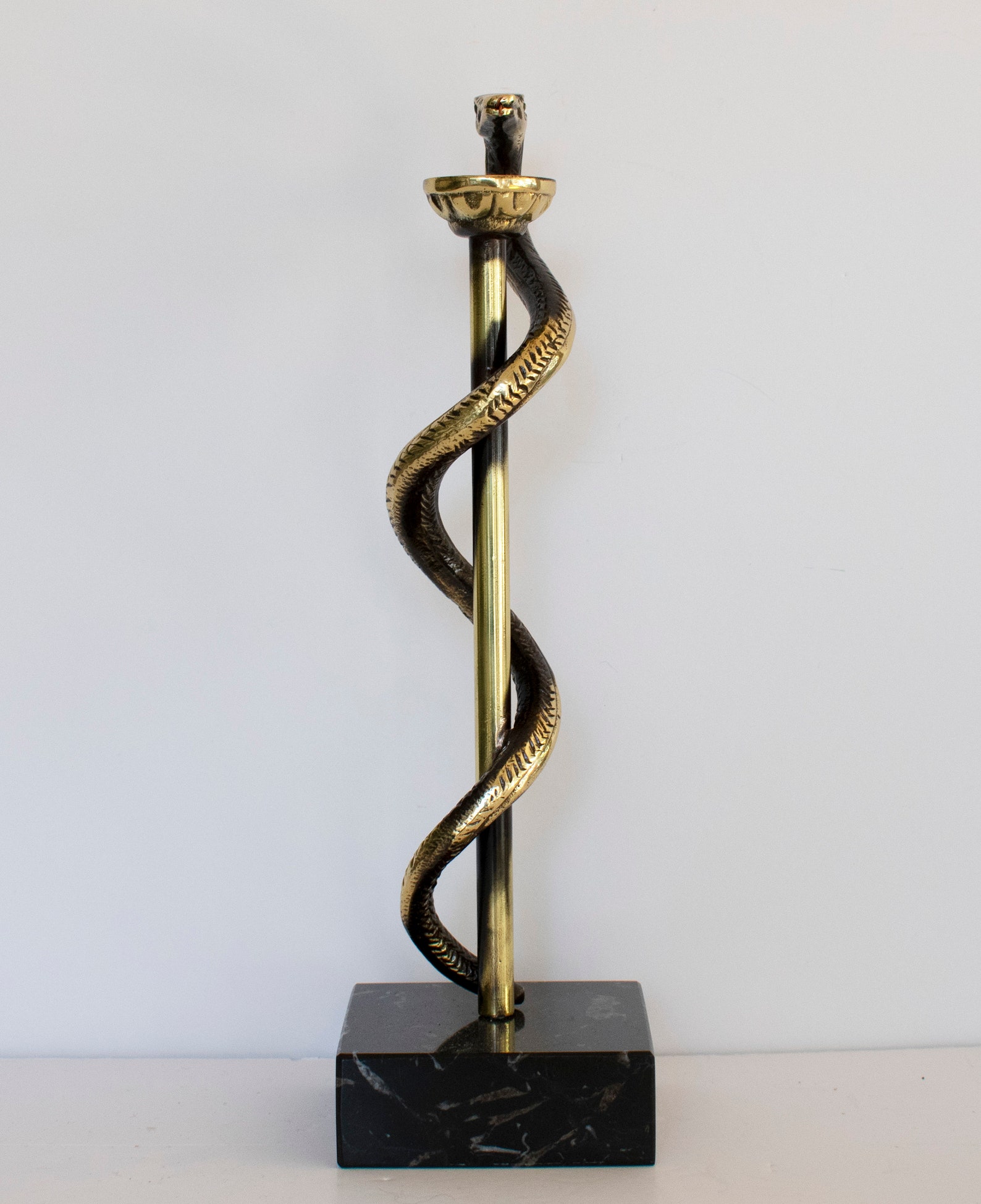 Rod of Asclepius Serpent-entwined Rod Wielded by the God - Etsy