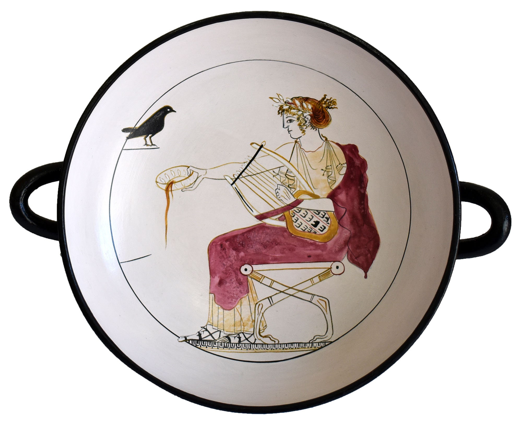 Apollo Black Bird Kylix - Attic Period - Delphi Museum Replica - Etsy UK