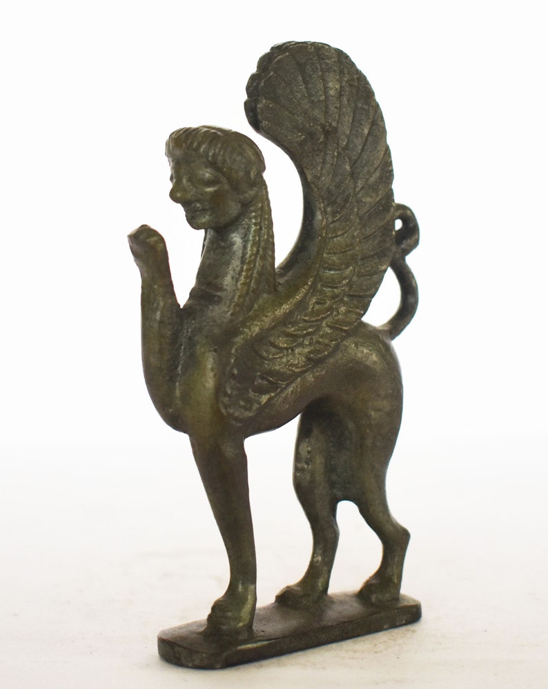 Sphinx Sculpture - Ancient Greek Reproduction - Pure Bronze Statue - Etsy