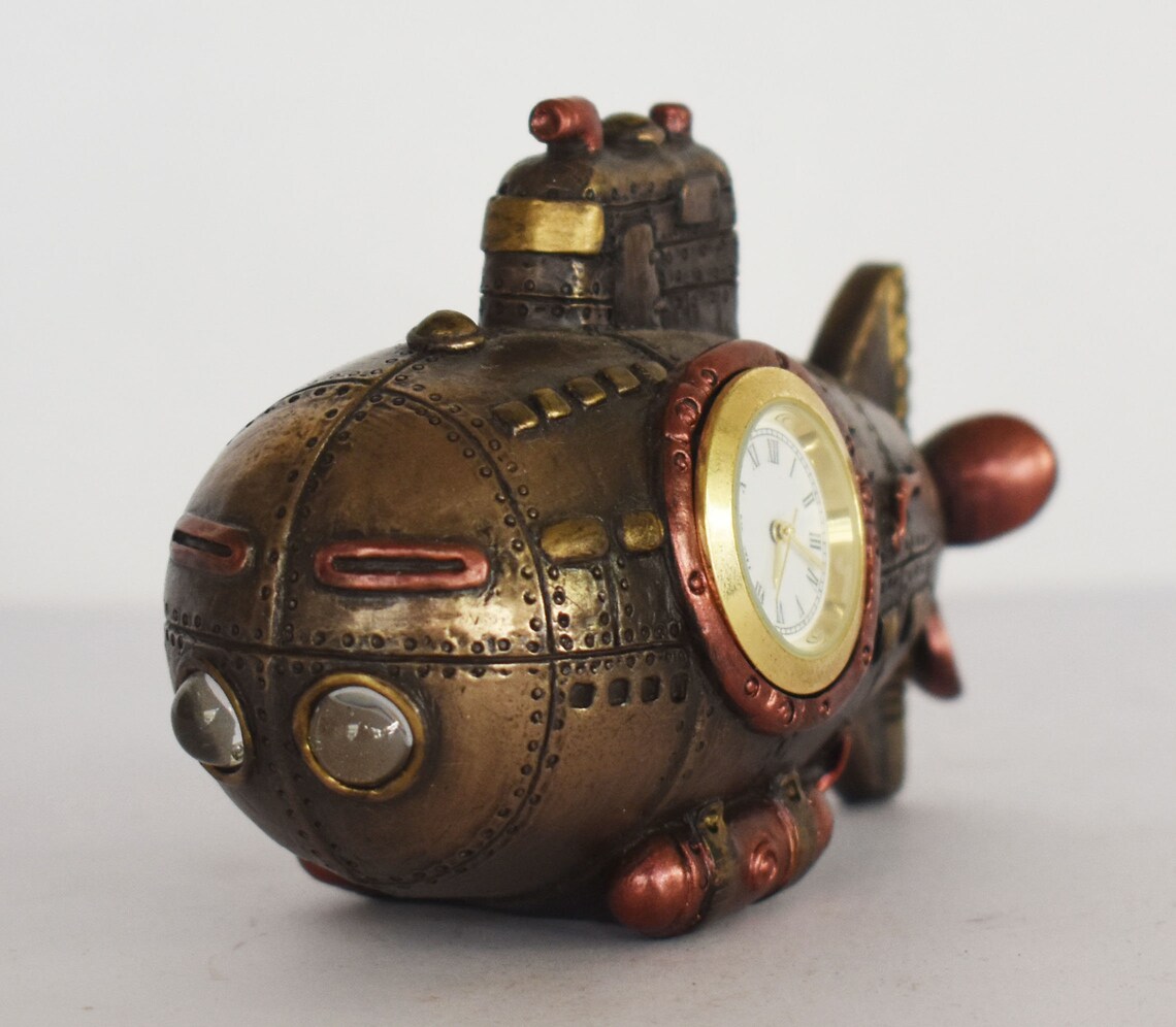 Clock in the Shape of Submarine Steampunk Modern Art | Etsy