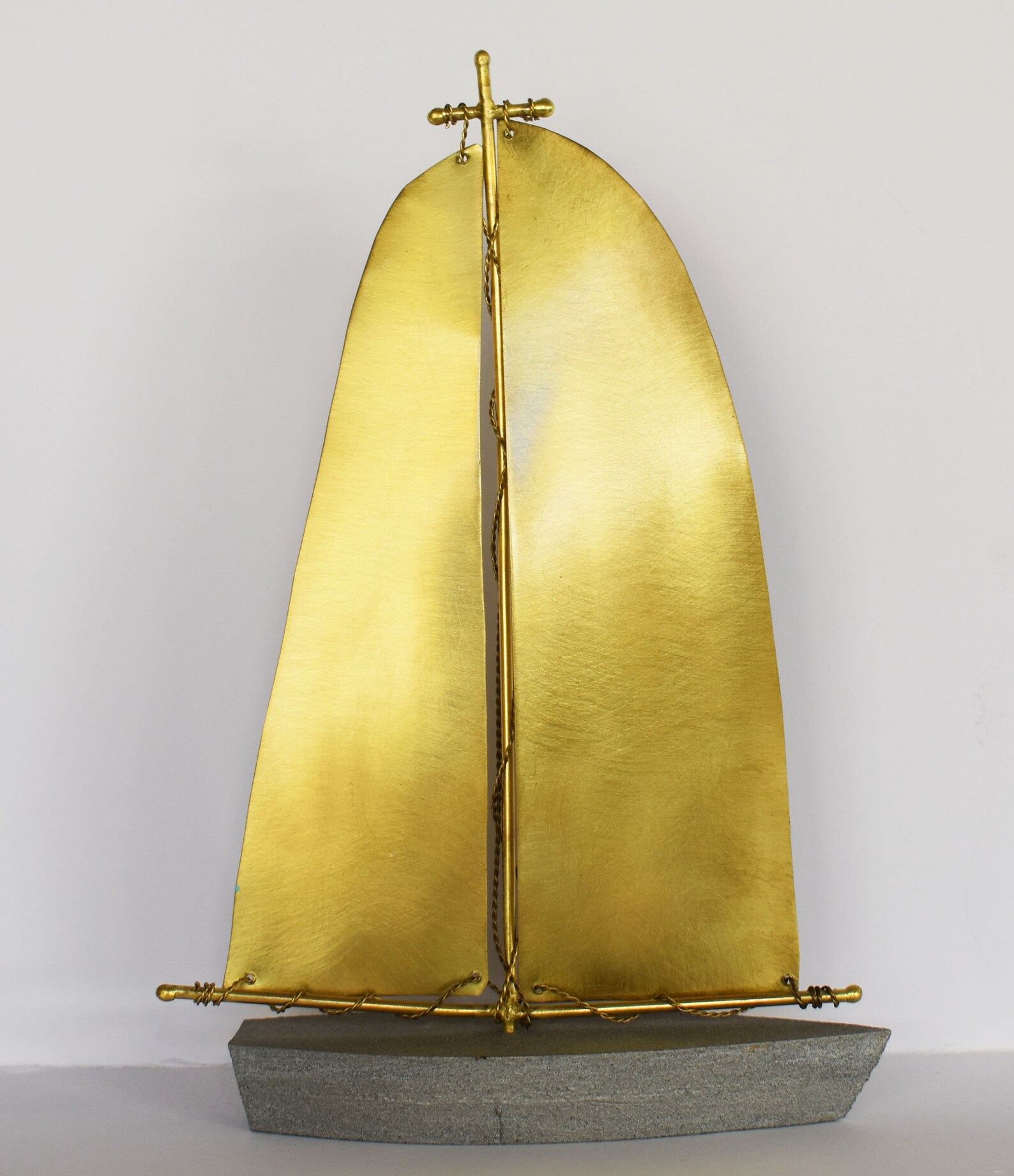 Traditional Greek Sailing Vessel - Wooden Deck and Marble Base - Pure ...