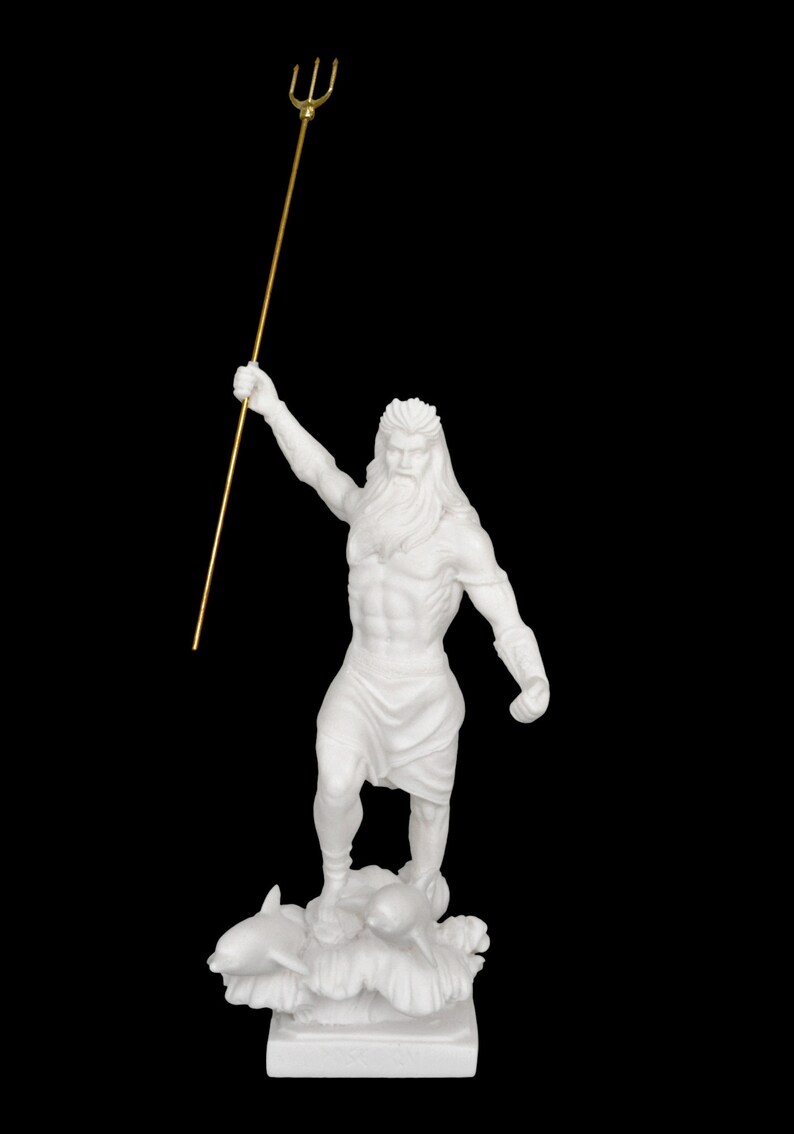 Poseidon Neptune Greek Roman God of the Sea Alabaster | Etsy