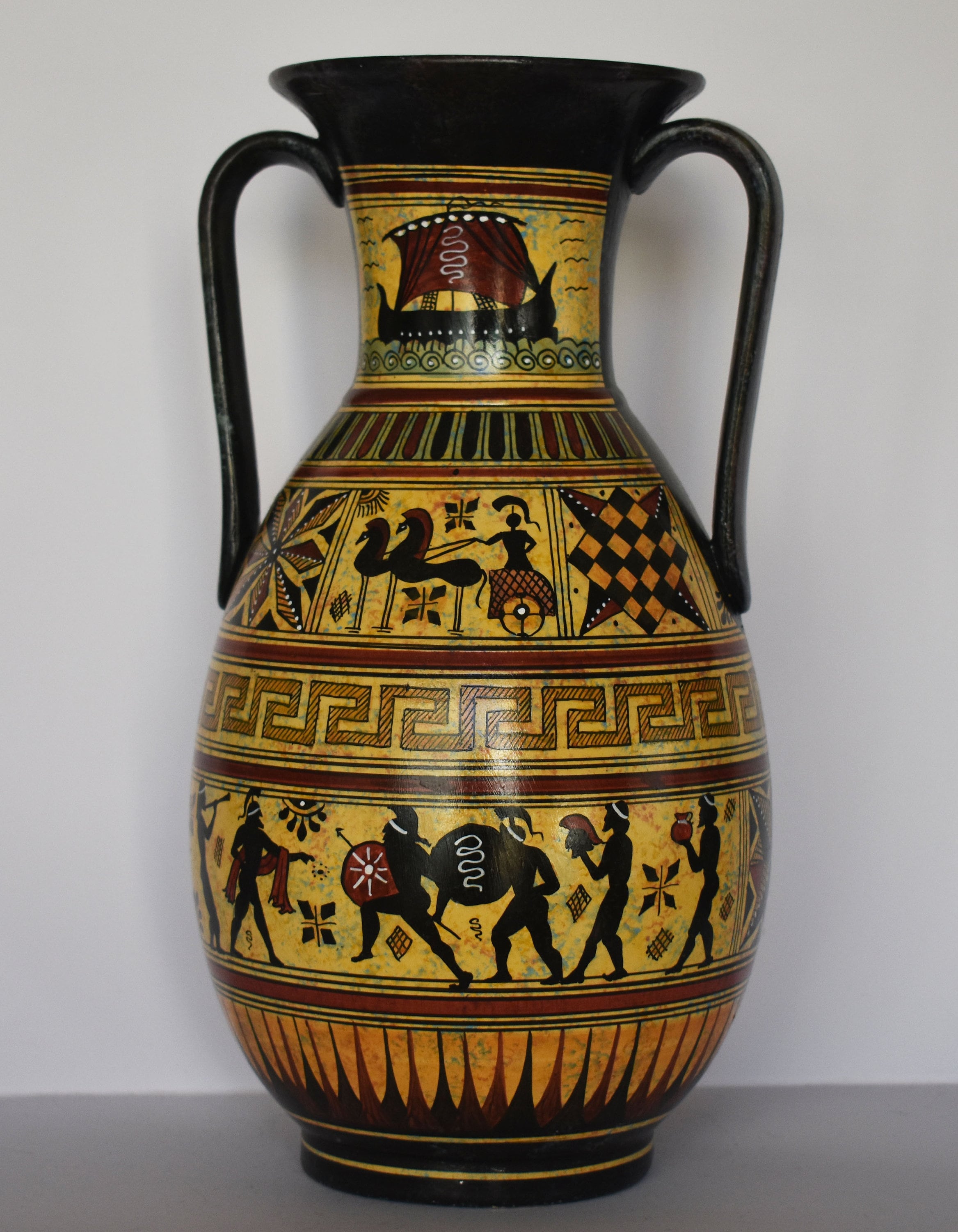 Ancient Greek Vase Warriors Marathon Runnerschariot | Etsy