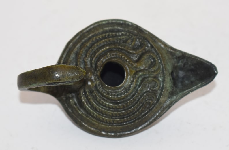 Bronze Oil Lamp Snake and Octopus Design Ancient Greek - Etsy