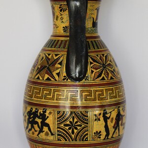 Ancient Greek Vase - Warriors, Marathon Runners,chariot - Ceramic Piece ...