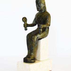 Zeus Lykaios -enthroned, Holds the Thunderbolt - From Lycosura, the ...