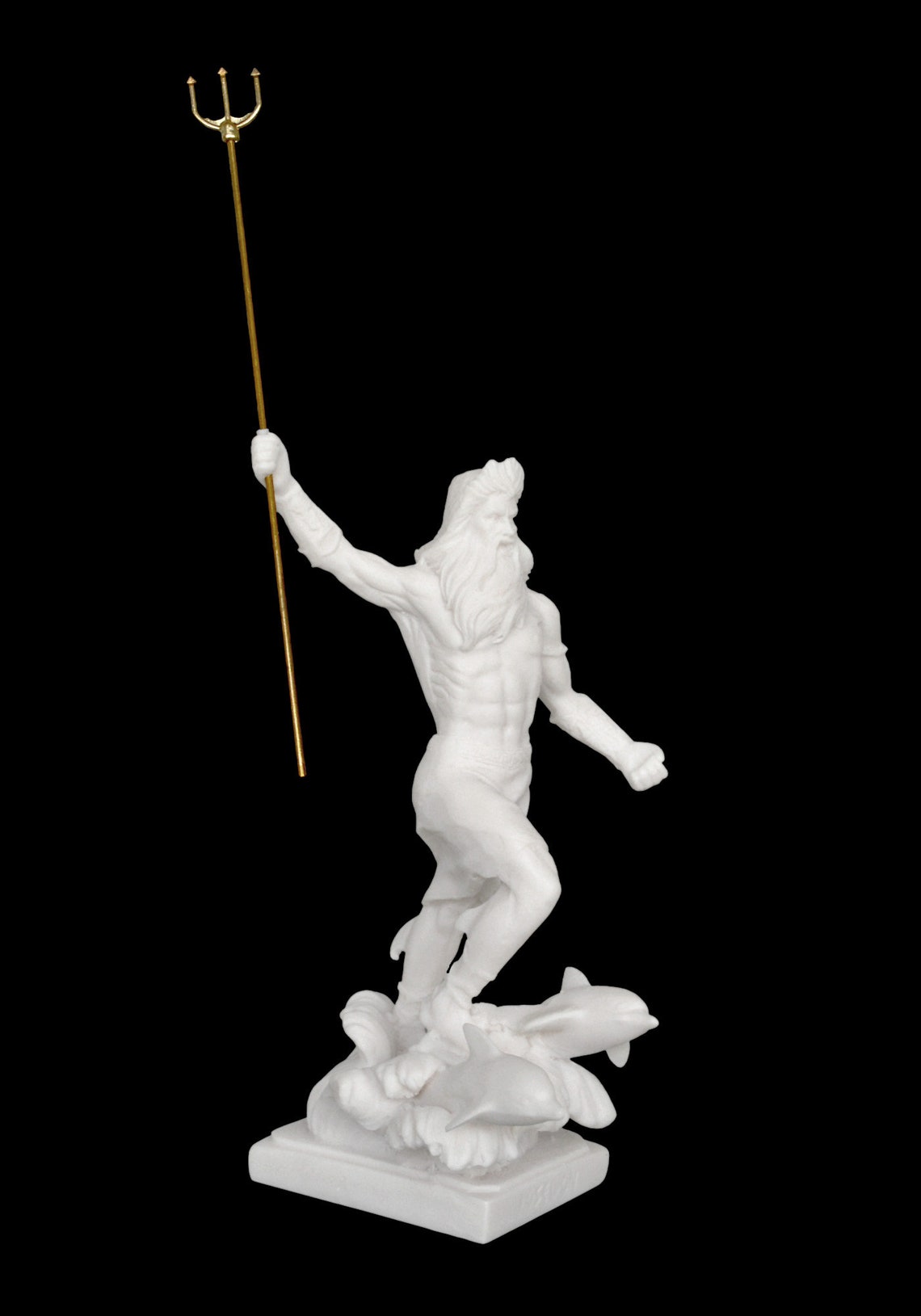 Poseidon Neptune Greek Roman God of the Sea Alabaster | Etsy