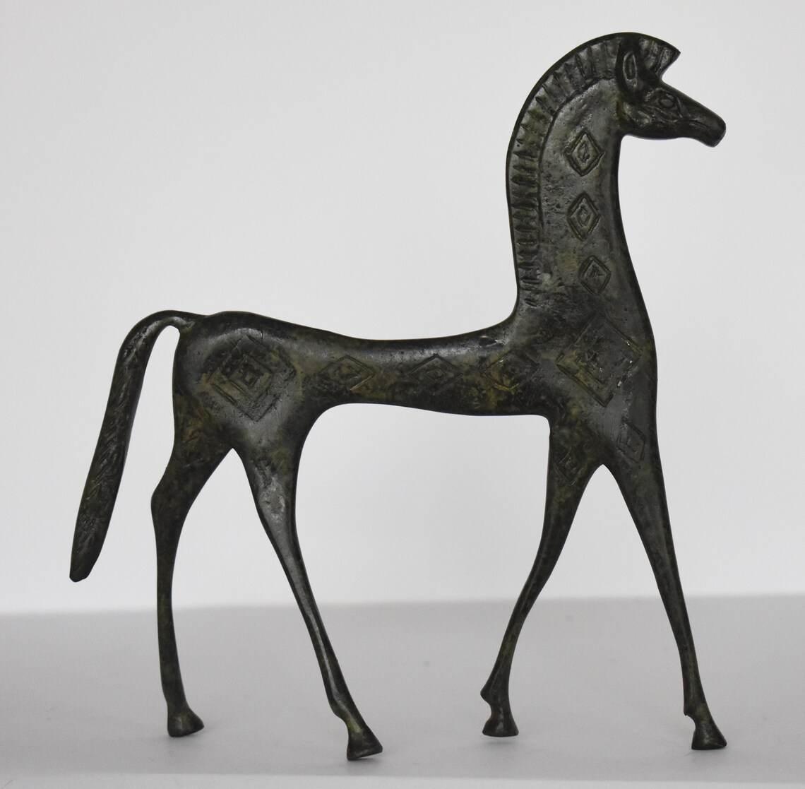 Caballo griego antiguo Escultura de bronce puro Símbolo de - Etsy México